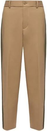 Moncler Pantalon droit &agrave; rayures en coton m&eacute;lang&eacute;
