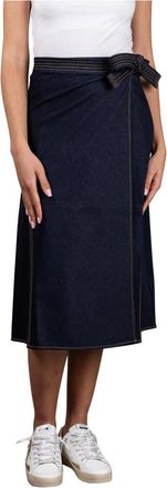 Max Mara Femme, Jupes, Bleu, Taille: 40 FR Rane Midi Skirt