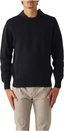 Herno Homme, Pulls, Bleu, Taille: 2XL Pull Resort en Maille Double Coton et Nylon Voyage Ponente