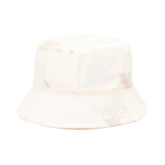 Our Legacy Homme, Accessoires, Blanc, Taille: S/M Embroidered Floral Bucket Hat