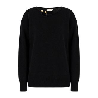 Alberta Ferretti Femme, Pulls, Noir, Taille: 44 FR Maille col rond