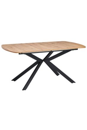 MID.YOU Mid.you Esstisch, Eiche Artisan, Metall, Holzwerkstoff, rechteckig, eckig, 90x75x160-200 cm, ausziehbar, Esszimmer, Tische, Esstische, Esstische auszi