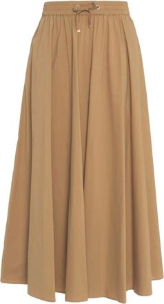 Herno Femme, Jupes, Brun, Taille: 38 FR Jupe &Eacute;vas&eacute;e en Nylon Taille Haute