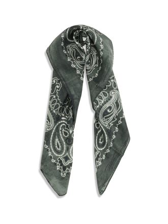 Golden Goose Paisley Printed Silk Scarf - Green
