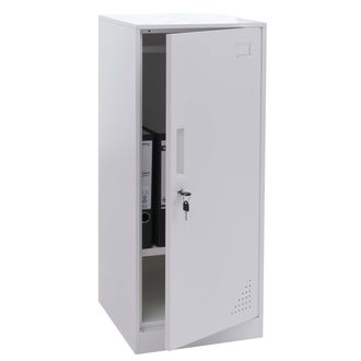 Mendler Spind HWC-P63, Schließfach Wertfachschrank Schließfachschrank Tür Kleiderstange, 90x38x45cm Stahl - weiß