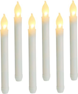 Artibetter 6stücke Flammenlose Kerzen Lange Taper Kerzen Für Hochzeiten Weihnachten Festlichkeiten Romantische Atmosphäre Langlebig Rauchfrei Dekorativ