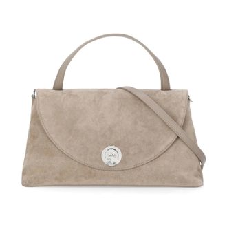 Coccinelle Femme, Sacs, Gris, Taille: ONE Size Sac Bandoulière en Cuir Suédé Gris