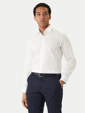 HUGO BOSS Hemd H-Hank 50560704 Wei&szlig; Slim Fit