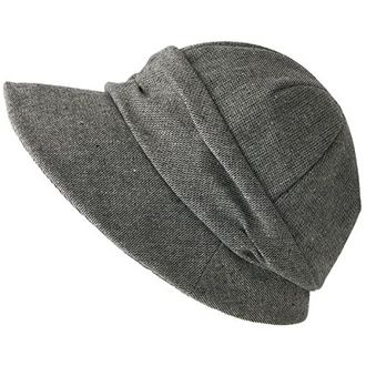 Charm by Casualbox Casquette Gavroche Femme Hiver Newsboy - Chapeau De Soleil Homme Bonnet Chimio Coton Biologique Visor Flat Cap Gris