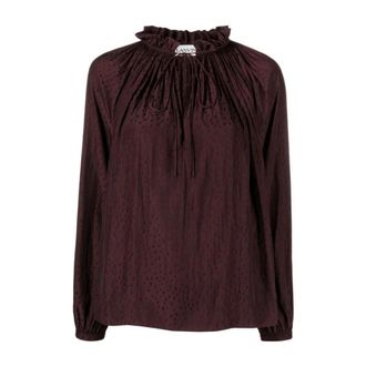 Lanvin Ausgestellte Langarmbluse - - Blouses & Shirts - Damen - Braun - M