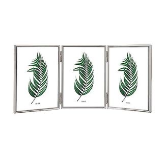 Inov8 Framing Bilderrahmen, anlaufgesch&uuml;tzt, versilbert, d&uuml;nner Rand, Dreifach-Bilderrahmen f&uuml;r drei Fotos, 18 x 12 cm