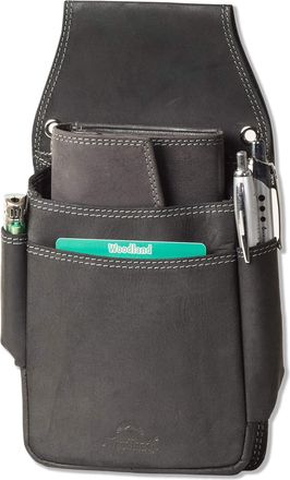 Woodland Original Kellnerb&ouml;rse-Holster aus robustem B&uuml;ffelleder ANTHRAZIT