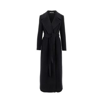 Tagliatore Wool cloth long coat with belt Woman 40