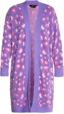 Faina Strickjacke Damen Lila Mehrfarbig