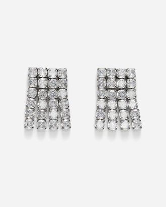 Arket Ohrringe Mit Strass -Silberfarben
