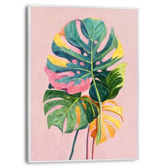 Reinders Gerahmtes Bild, Colourful Leafs, Wohnzimmer, Poster, Wanddeko, Room Decor, MDF, Mehrfarbig, 40 x 30