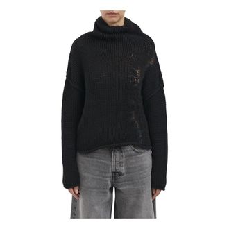 Isabel Benenato Maglia Collo Alto Misto Cashmere - - Knitwear - Damen - Schwarzk - S