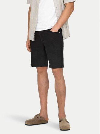 Only & Sons Jeansshorts Edge 22028012 Schwarz Regular Fit