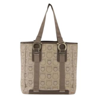 Ferragamo Pre-owned Canvas Schultertasche - - Pre-owned - Damen - Beige - ONE SIZE