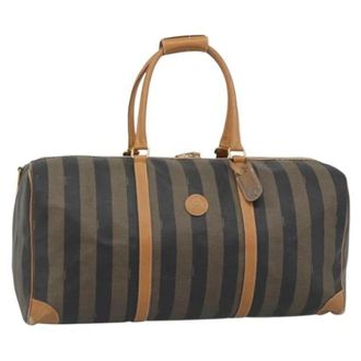 Fendi Pre-owned Boston Bag (Pequin Canvas) - - Pre-owned - Damen - Braun - ONE SIZE