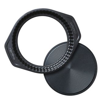 Circulon Ultimum Kuchenform 25 cm - antihaftbeschichtete Quicheformen mit losem Boden - gefrier- und sp&uuml;lmaschinenfest, Karbonstahl mit gro&szlig;en Griffen, 25,4 cm