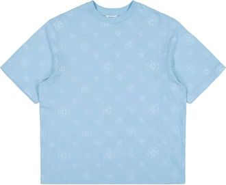 Casablanca Homme, Tops, Bleu, Taille: L Blades Oversized Short Sleeve T-Shirt