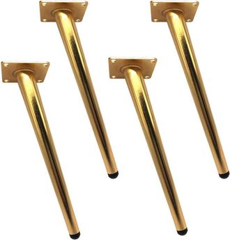 Generic M&ouml;belbeine aus Metall, neigbar, 15 cm, goldfarben, Schrankf&uuml;&szlig;e f&uuml;r Couchtisch, Esstisch, Schreibtisch, Nachttisch, modernes Hardware-Zubeh&ouml;r f&uuml;r Wohnm