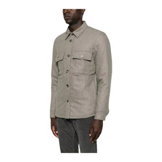 Jacob Cohen Wollmischungs-Overshirt - - Jackets - Herren - Beige - XL