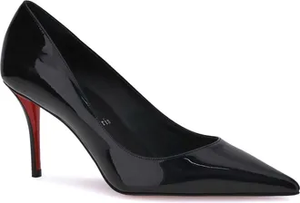 Christian Louboutin Womens Miss Z Pumps Black-Lin Black Black/lin High Heel Shoes