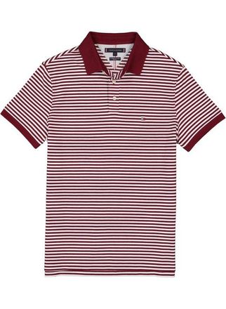 Tommy Hilfiger Herren Polo-Shirt rot Baumwoll-Piqué