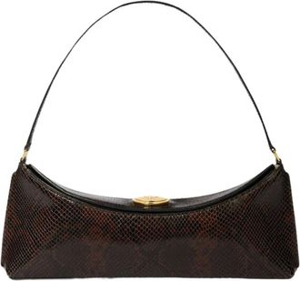 Jacquemus Femme, Sacs, Brun, Taille: ONE Size Pochette en Cuir Marron Foncé Ovalo