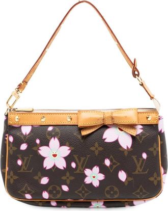 Louis Vuitton Hobo Bags - Takashi Murakami Monogram Cherry Blossom Pochette - Gr. unisize - in Braun - f&uuml;r Damen