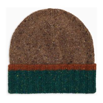 Gallo Gallo, Homme, Accessoires, Multicolore, Taille: ONE Size Bonnet c&ocirc;tel&eacute; avec revers contrastant