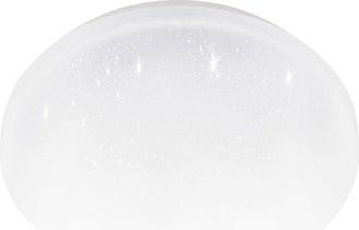 Eglo LED Deckenlampe Pogliola-E, Sternenhimmel Deckenleuchte mit Kristall-Effekt, Badlampe Decke aus Metall und Kunststoff in Wei&szlig;, Lampe Badezimmer neutra