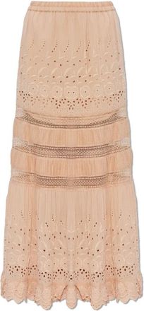 AllSaints Femme, Jupes, Rose, Taille: 36 FR Camille Embroidered Tiered Maxi Skirt