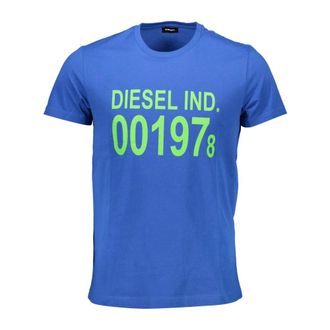 Diesel Homme, Tops, Bleu, Taille: XL T-shirt Casual en Coton Bleu