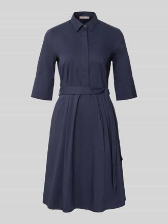 Christian Berg Knielanges Hemdblusenkleid mit Bindeg&uuml;rtel