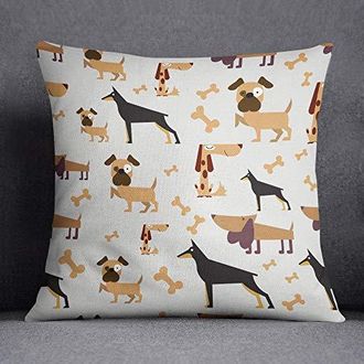 Bonamaison Le Jardin du Lin Zierkissenhüllen, Mehrfarbig, 45x45