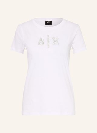 A|X Armani Exchange T-Shirt Mit Schmucksteinen weiss