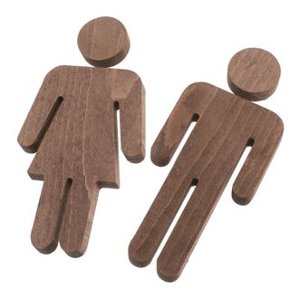 Soimiss Lustiges Wc Schild Männer Frauen Holz Badezimmer Dekor Toiletten Türschilder für Innen Außen Vielseitige Badbeschilderung Ansprechende Wc Deko Badezim