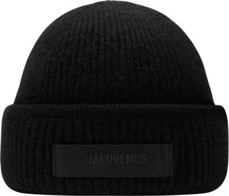 Jacquemus Femme, Accessoires, Noir, Taille: ONE Size Le Bonnet Gros Grain Beanie