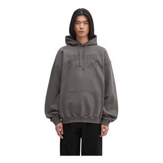 VETEMENTS Cof Dripping Logo Oversized - Homme - Sweatshirts et sweats &agrave; capuche - Gris - Taille: M