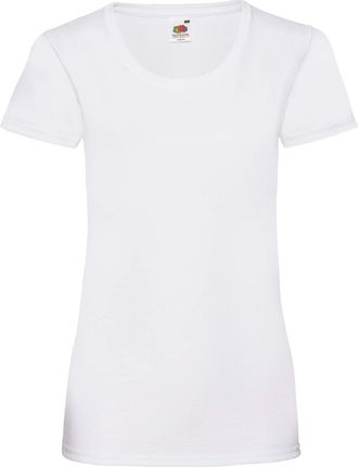 Fruit Of The Loom SS050 Lady Fit Valueweight T-Shirt für Damen, Größe M, Weiß, weiß, M