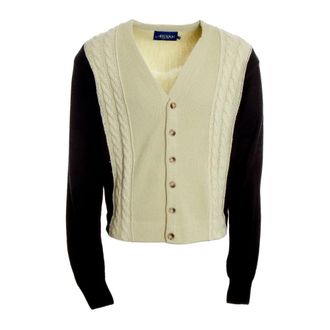 Awake NY Leichter Strick-Cardigan mit V-Ausschnitt - - Knitwear - Herren - Beige - XL