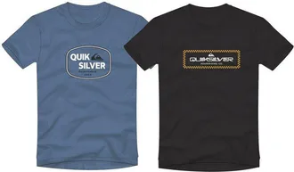 Quiksilver T-Shirt JUST FRAMED LOCKUP SHORT SLEEVE PACK YM (2-tlg) Doppelpack T-Shirt mit Print, 2 Stk