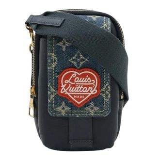 Louis Vuitton Pre-owned LV Squared Monogram Denim Double Phone Pouch - - Pre-owned - Damen - Blau - ONE SIZE