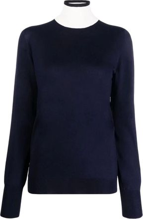 Jil Sander Femme, Pulls, Noir, Taille: 38 FR Pull Élégant en Laine Noire