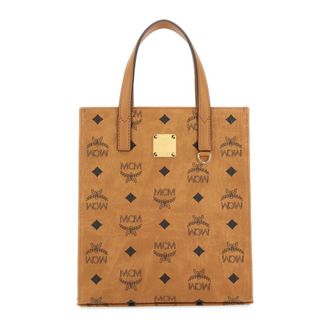 MCM Gedruckte Einkaufstasche aus Leinwand - - Bags - Damen - Braun - ONE SIZE