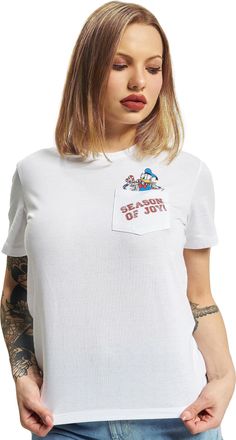 Only Womens ONLDISNEY S/S Christmas Box JRS Shirt, Bright White/Print:Donald, XS