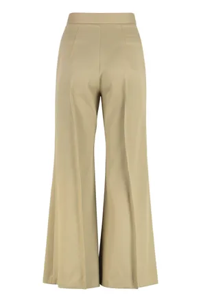 Vivienne Westwood Womens Flared Trousers Camel Cotton